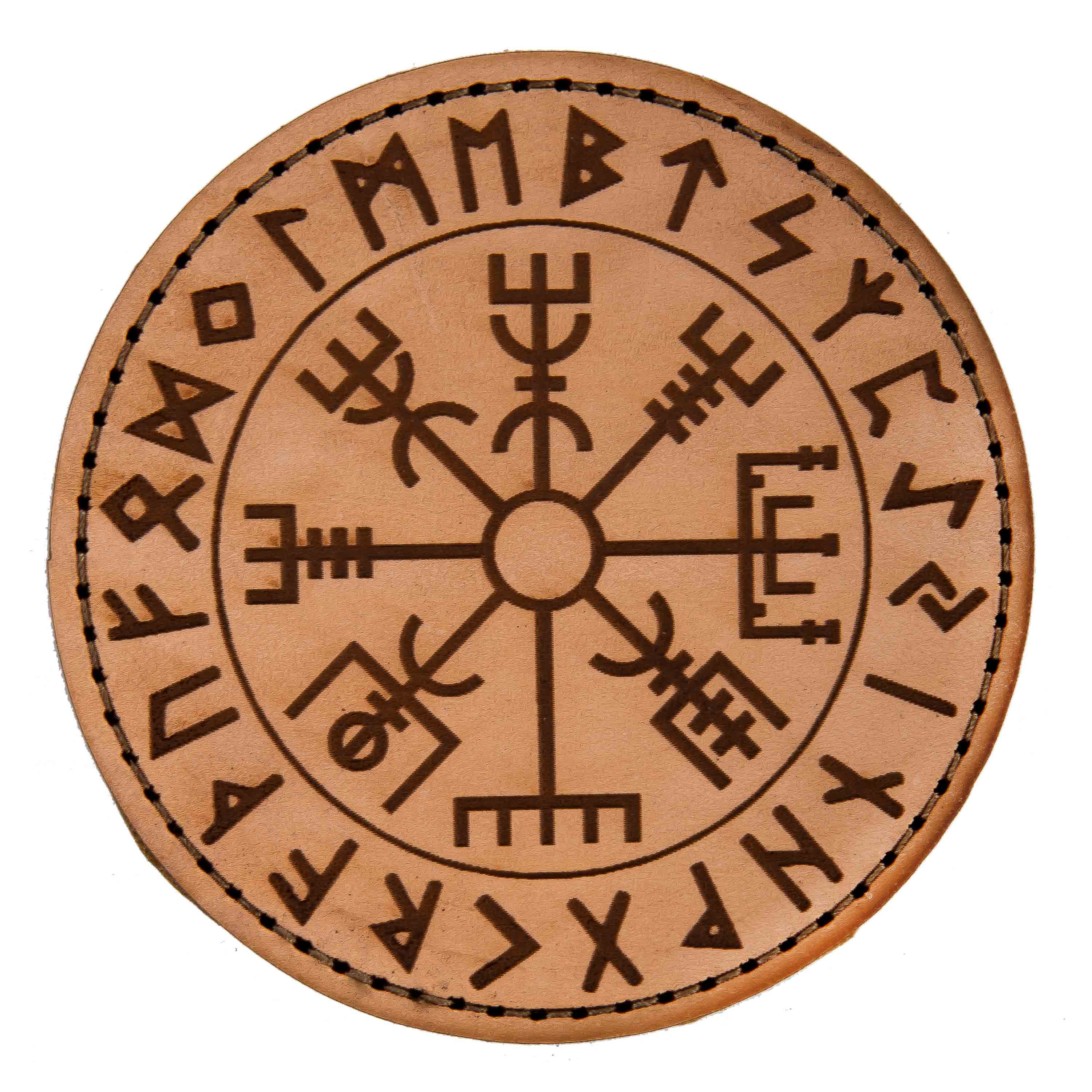 Lederpatch Vegvísir – ASMC Unlimited
