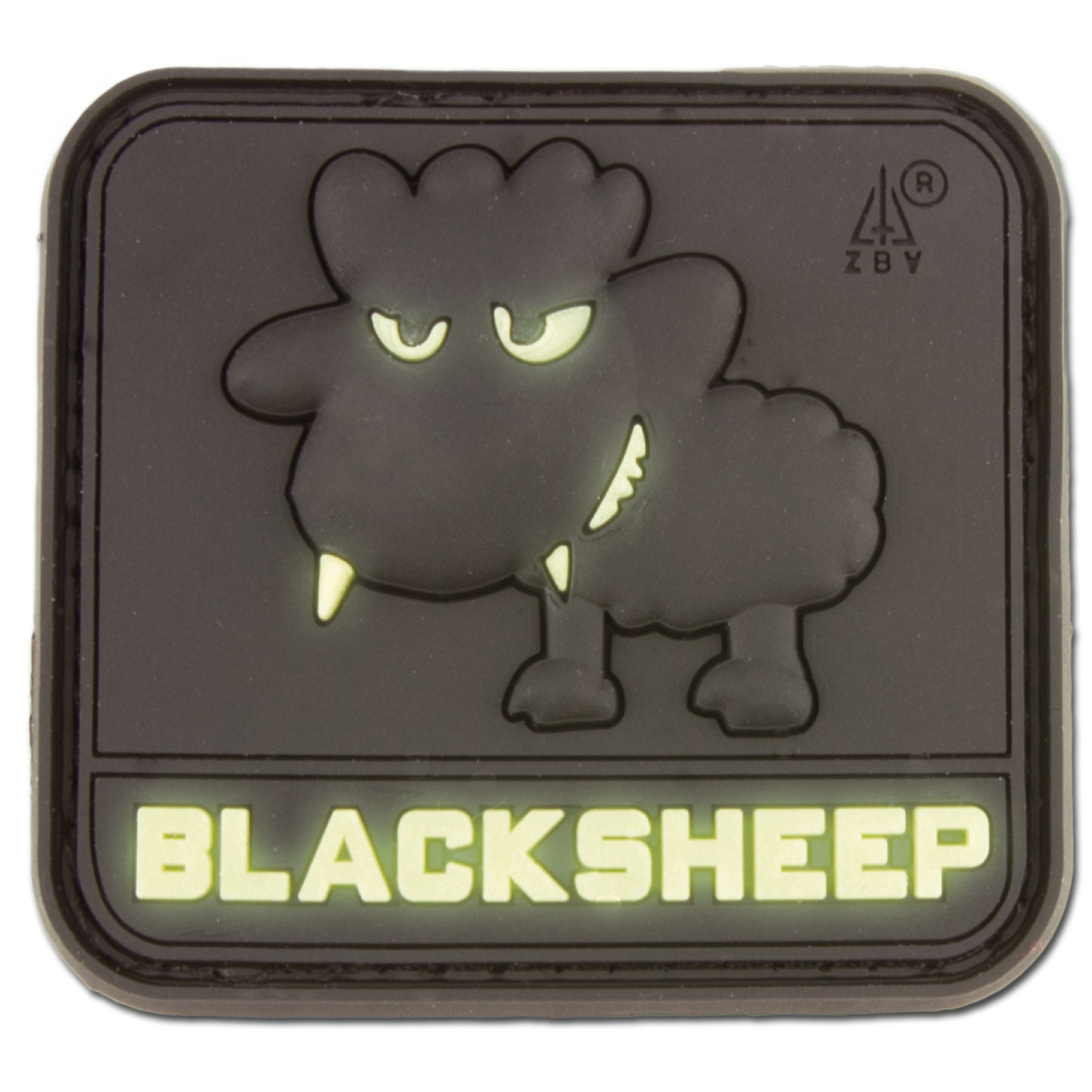 3D-Patch BlackSheep nachleuchtend small – ASMC Unlimited