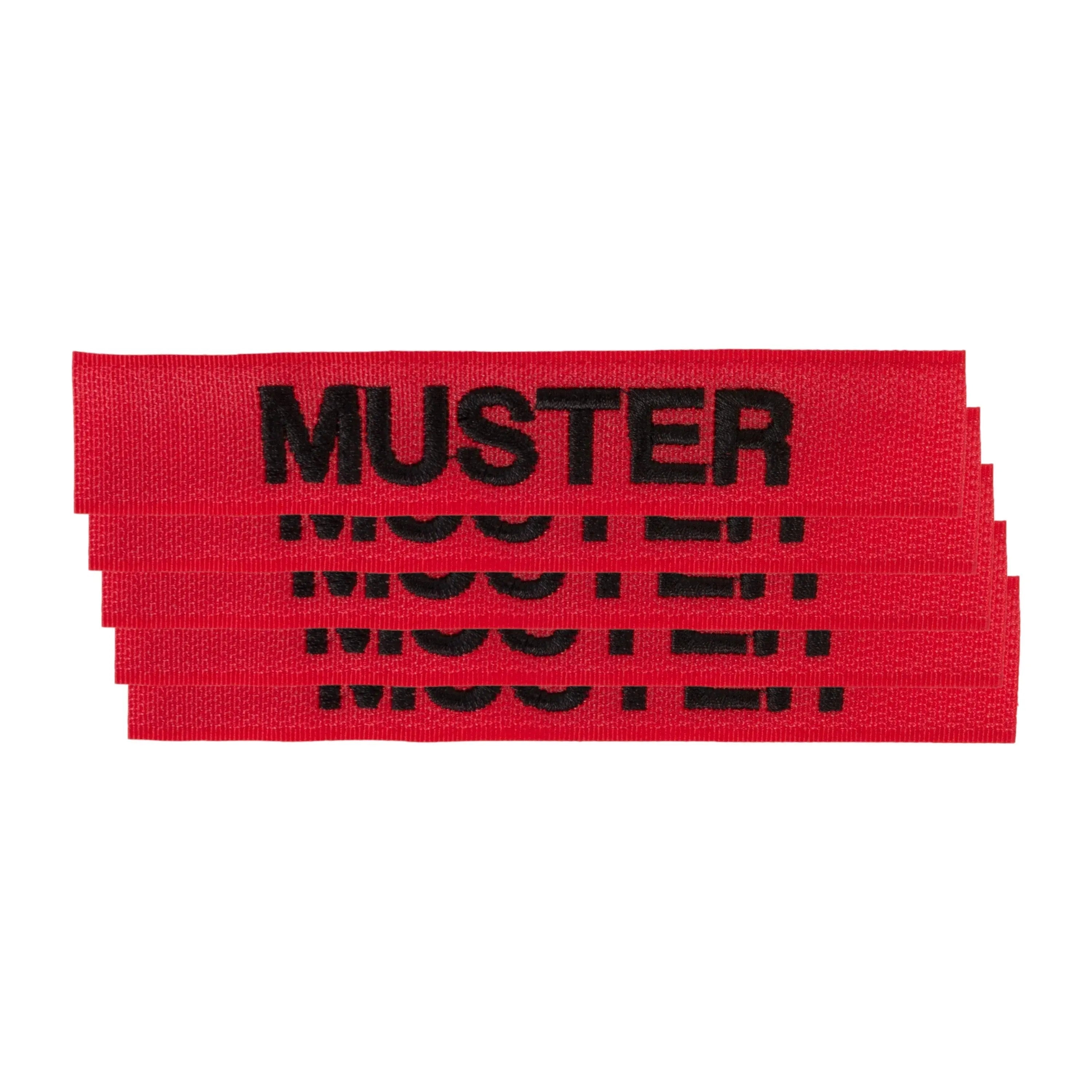 Name tapes set of 5 simple red black – ASMC Unlimited