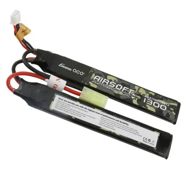 Gens Ace Battery 25C 1300mAh 2S1P 7.4V Saddle Mini Tamiya Plug – ASMC ...