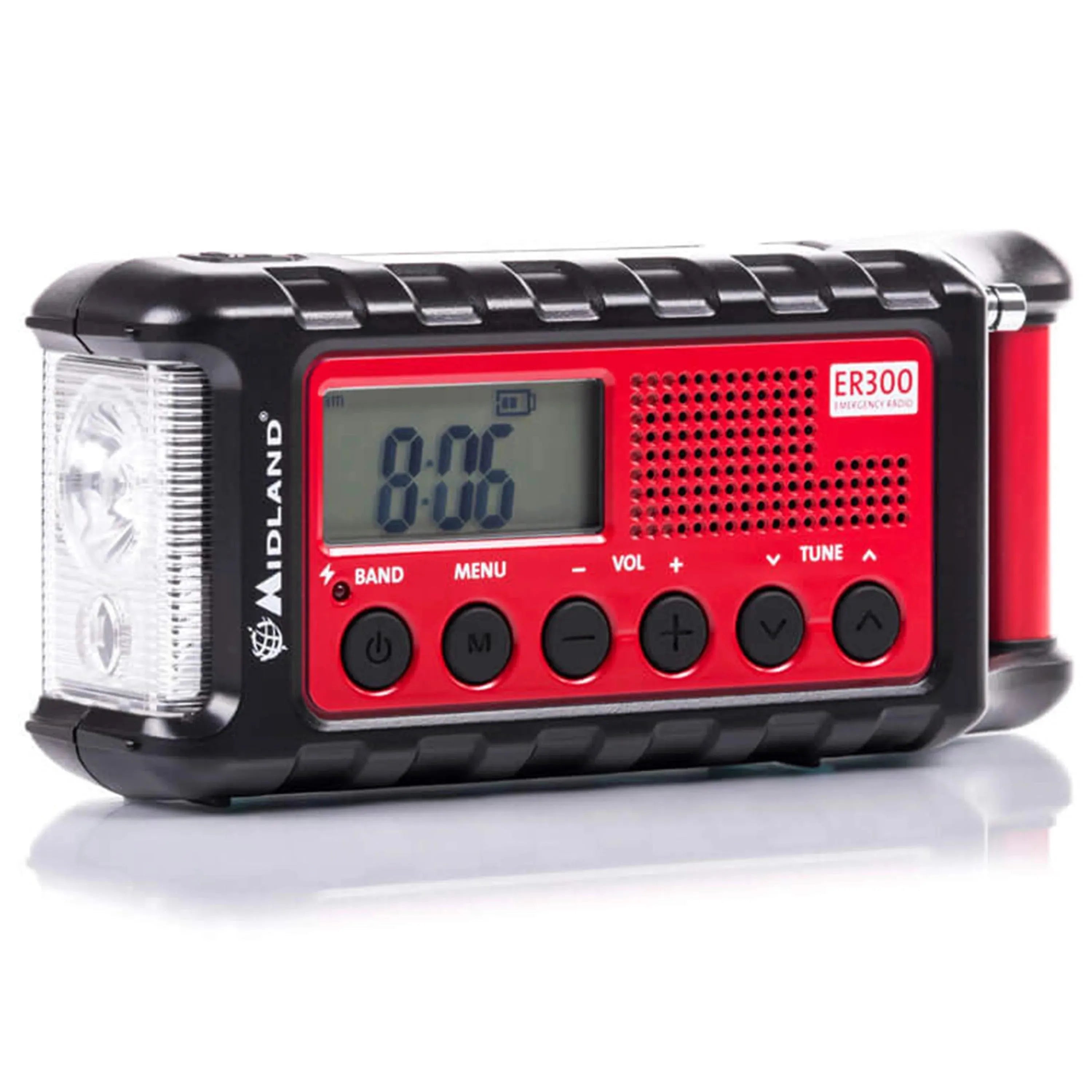 Midland Outdoor Crank Radio ER 300 rosso – ASMC Unlimited