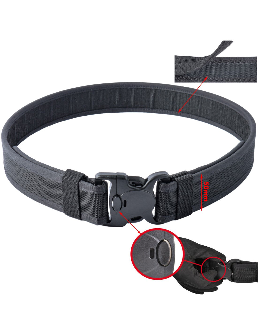 Service belt 92MK250, COP LOK2 buckle with hook and loop 50 mm – ASMC ...